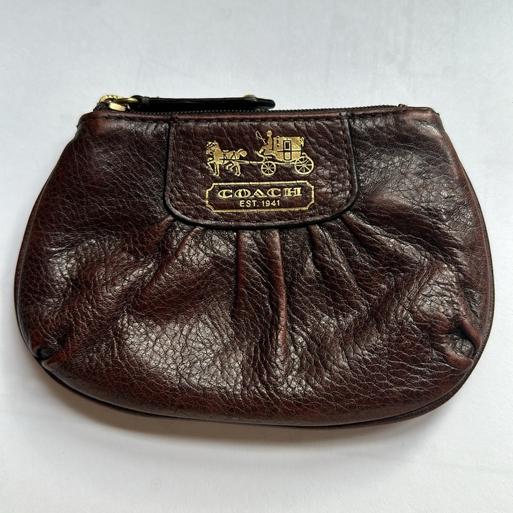 Coach Madison Leather Coin Case. Attached Key Holder.… - Gem